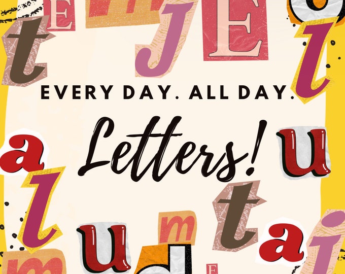 100 Magazine Letter Cutout Multi Size Color Crafts Collage Multimedia ...