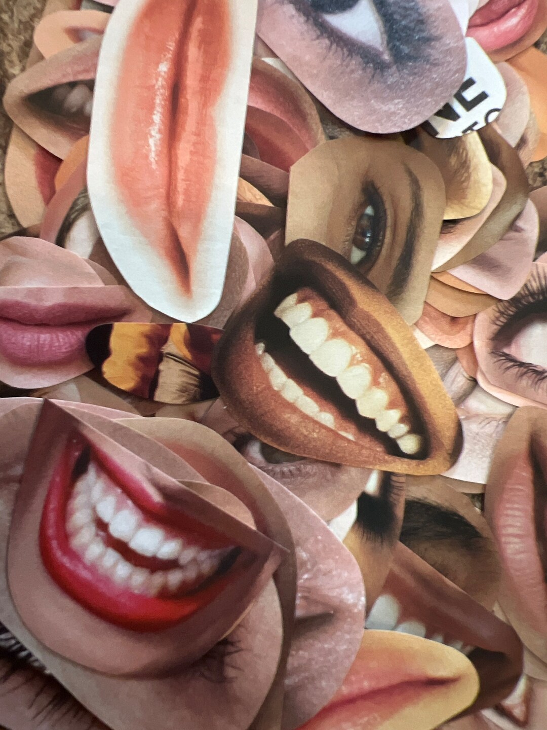 20+ Collage Pieces Face Making Smile Mouth Eye Eyes Nose Art Craft ...