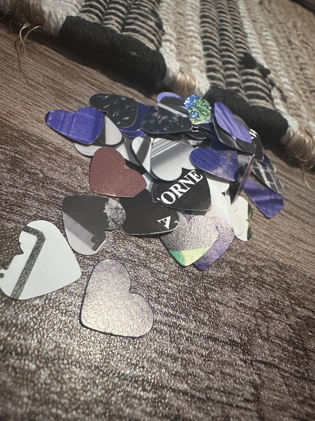 100 Recycled Paper Heart Cutouts Crafts Collage Multimedia Project ...