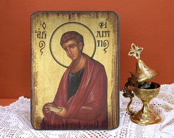 Saint Philip Icon the Apostle, Handmade Greek Orthodox Icon Apostle ...