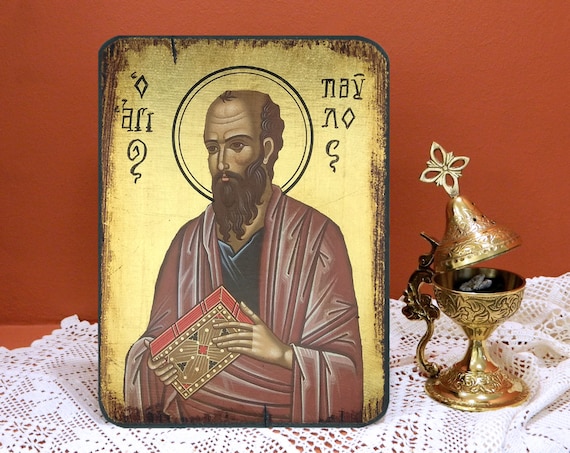 SAINT PAUL the Apostle Byzantine Icon Handmade Icon - Etsy