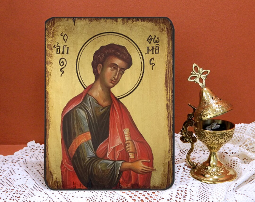 SAINT THOMAS the Apostle, Byzantine Icon, Handmade Icon, Religious Icon ...