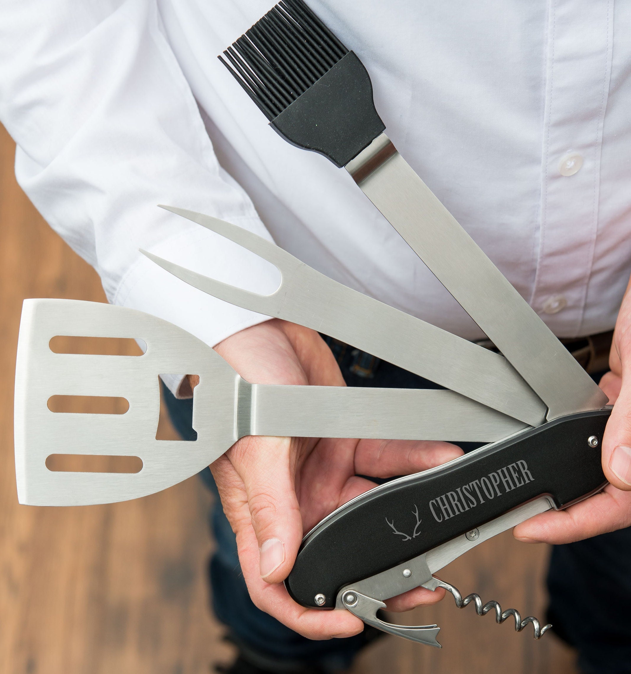 Personalized BBQ Tool Set Antler BBQ Grill Multi-tool - Etsy