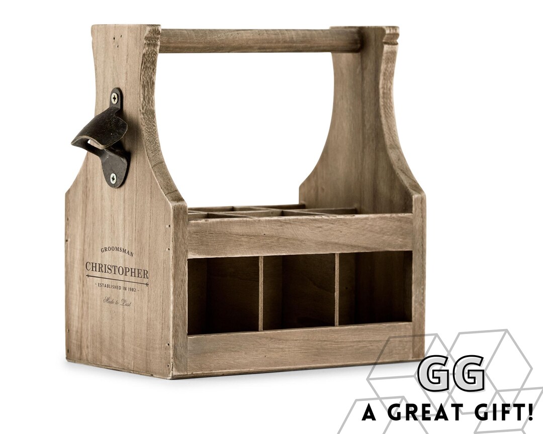 Personalized Name Beer Caddy - Custom Beer Caddy - Wooden Beer Caddy ...