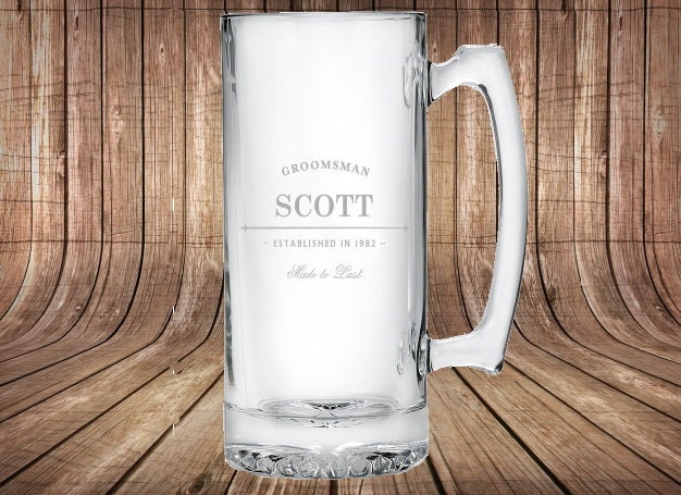 Engraved Beer Mug Personalized Beer Glass Custom Beer Mug - Etsy