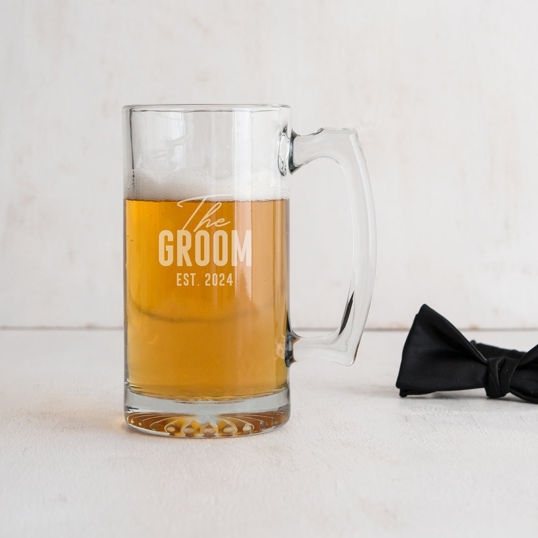 Groom Personalized Beer Mug – Groom Gift - Engagement Gift for Him ...