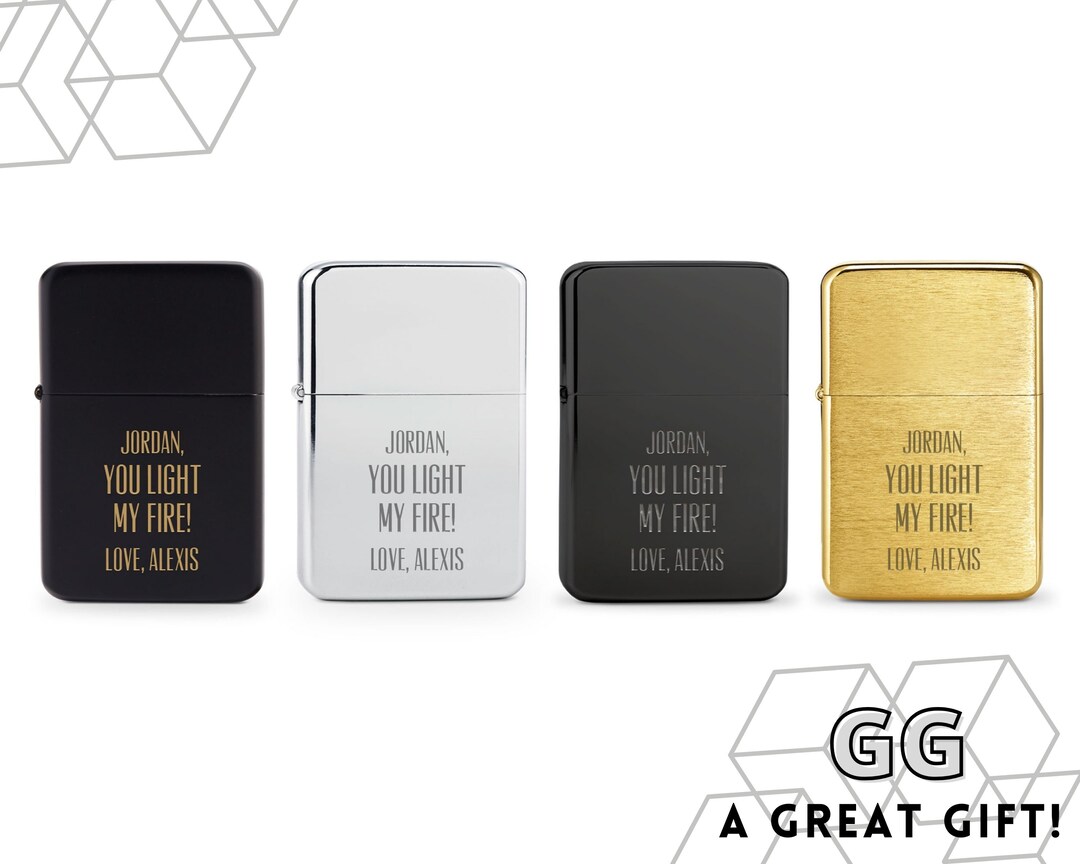 Custom Engraved Lighter – "you Light My Fire" Personalized Gift - Etsy