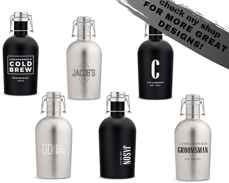 Custom Stainless Steel 64 oz Beer Growler Beer Growler | Etsy