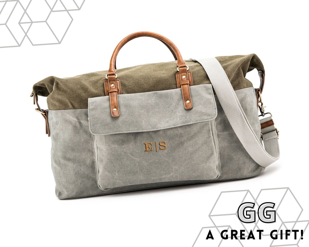Personalized Men's Travel Bag – Custom Canvas Duffel Bag for Him - Etsy