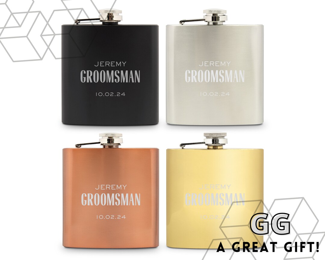 Personalized Flask for Men - Custom Engraved Stainless Steel Flask ...