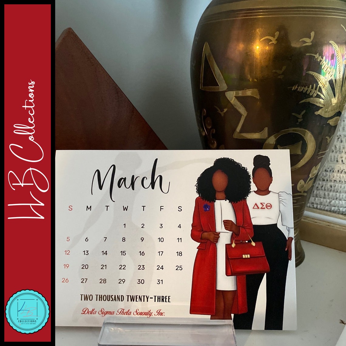 Delta Sigma Theta/dst/desktop Calendar 2023/acrylic - Etsy