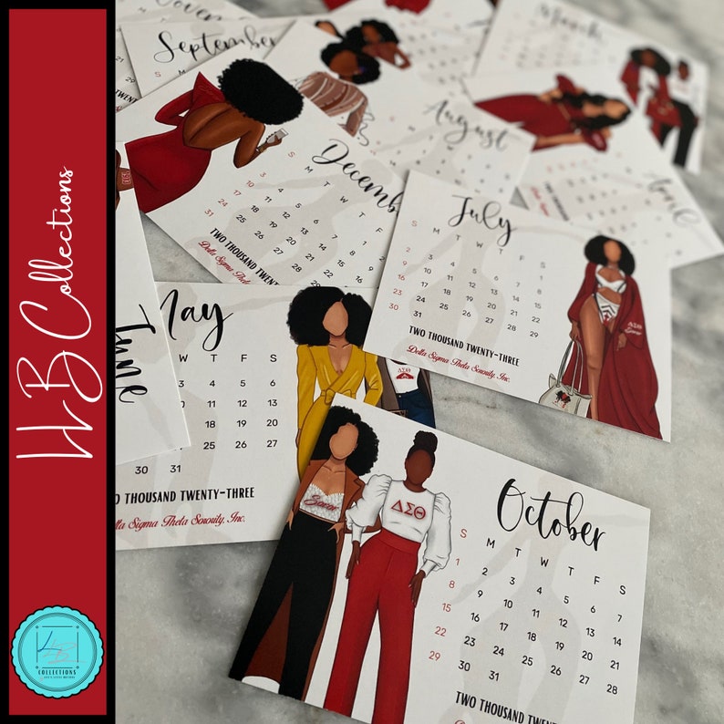 Delta Sigma Theta/dst/desktop Calendar 2023/acrylic - Etsy
