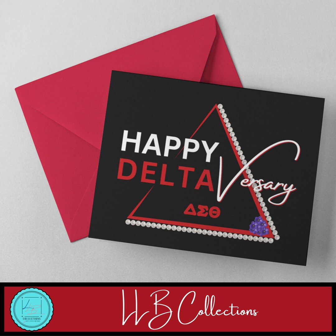 Delta Sigma Theta/deltaversary/notecard (blank) - Etsy