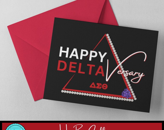 Delta Sigma Theta/deltaversary/notecard (blank) - Etsy