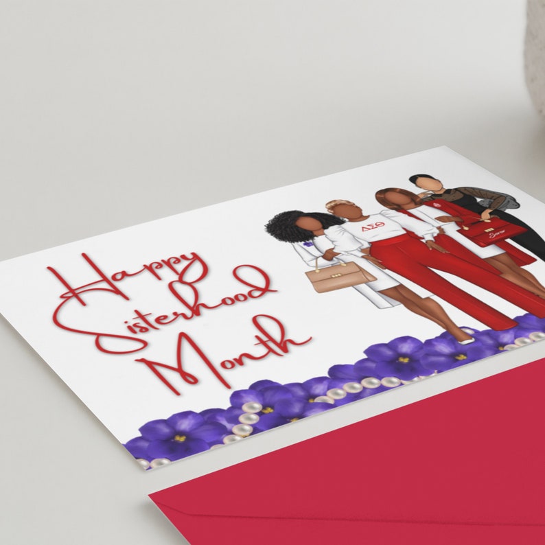 Delta Sigma Theta Sisterhood Month Blank Card Blank - Etsy