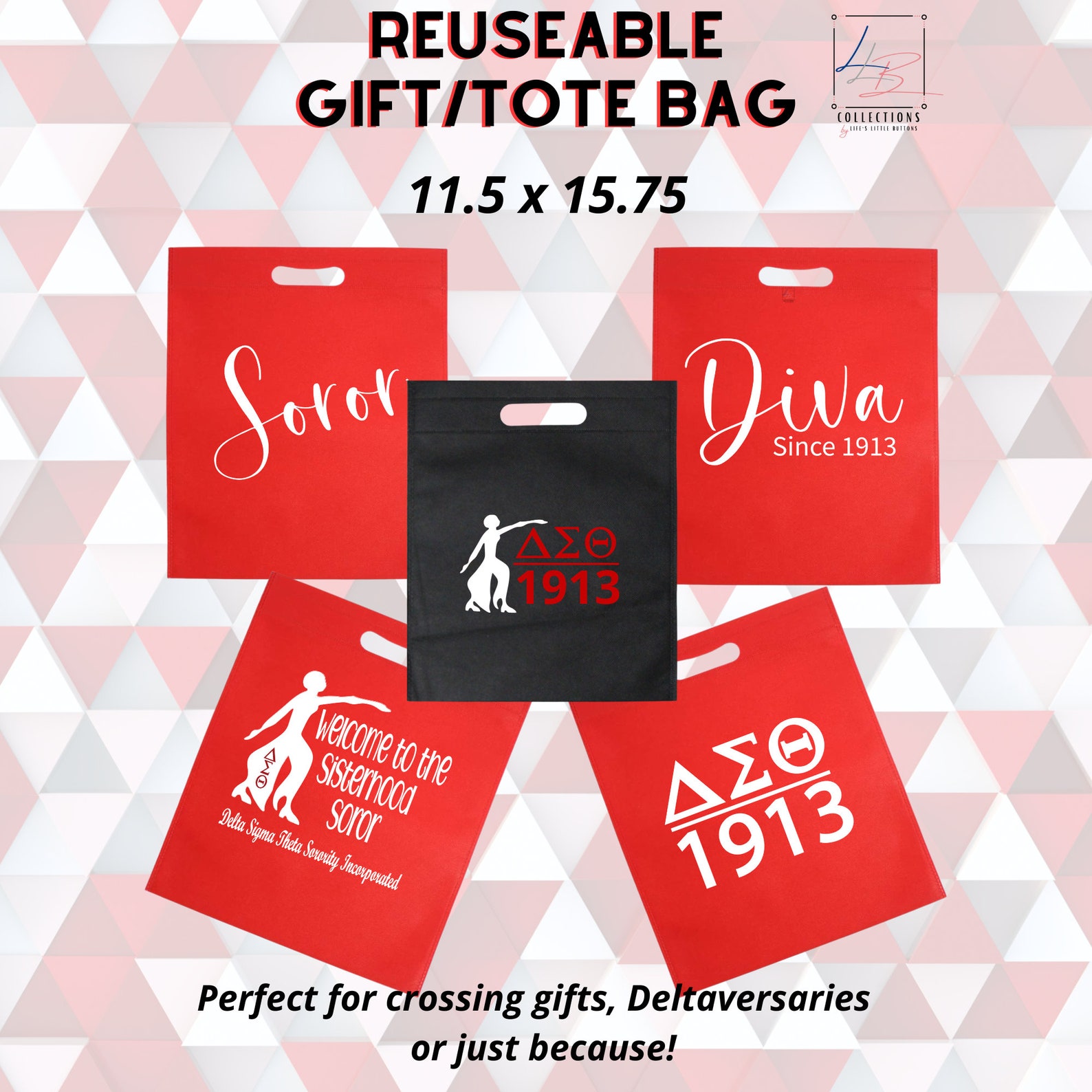 Delta Sigma Theta/dst/1913/soror/diva: Flat/non-gusseted Delta - Etsy
