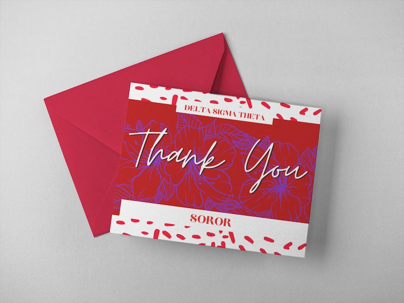 Delta Sigma Theta/thank You Card/dst/1913/violets/notecard - Etsy
