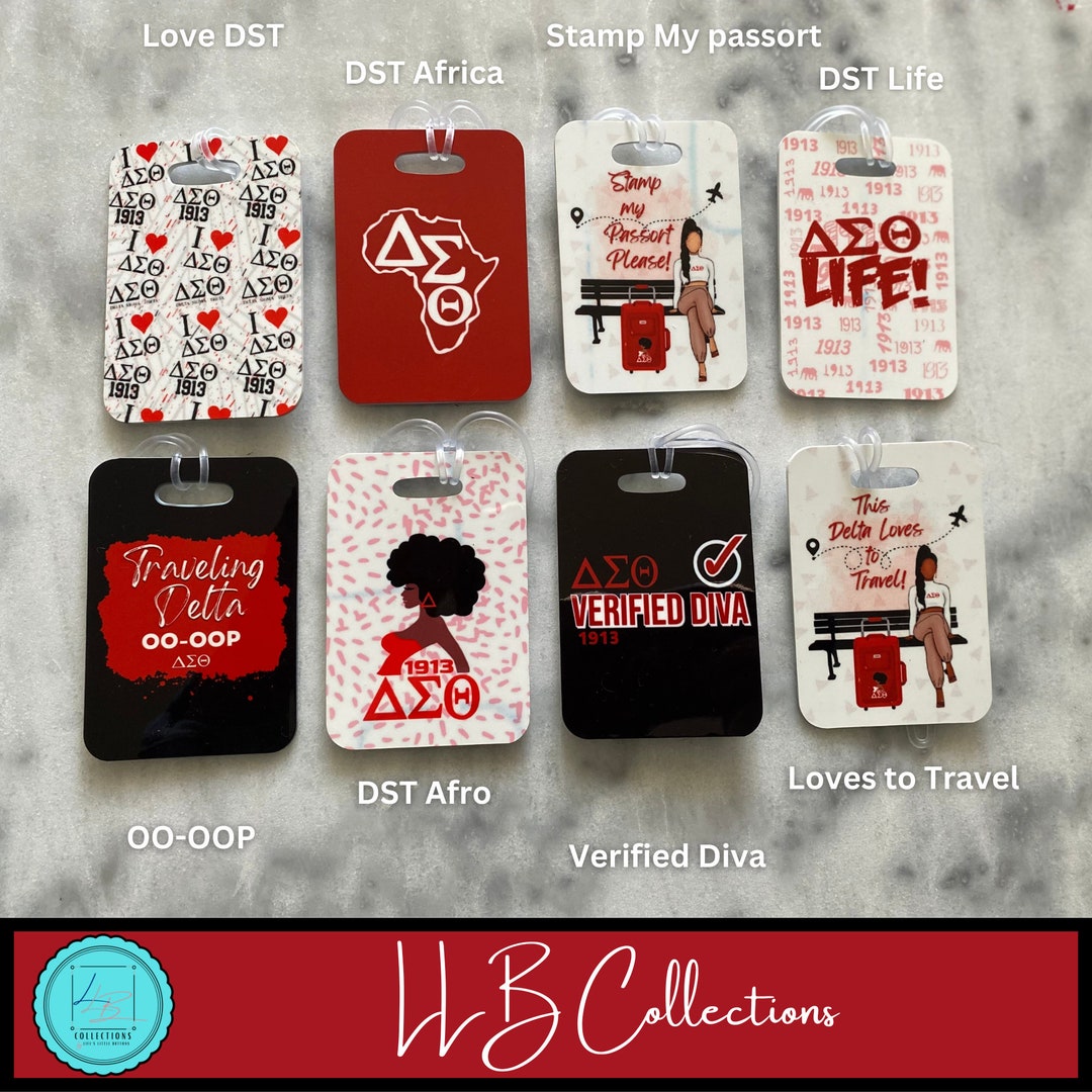 Delta Sigma Theta Luggage Tags - Etsy