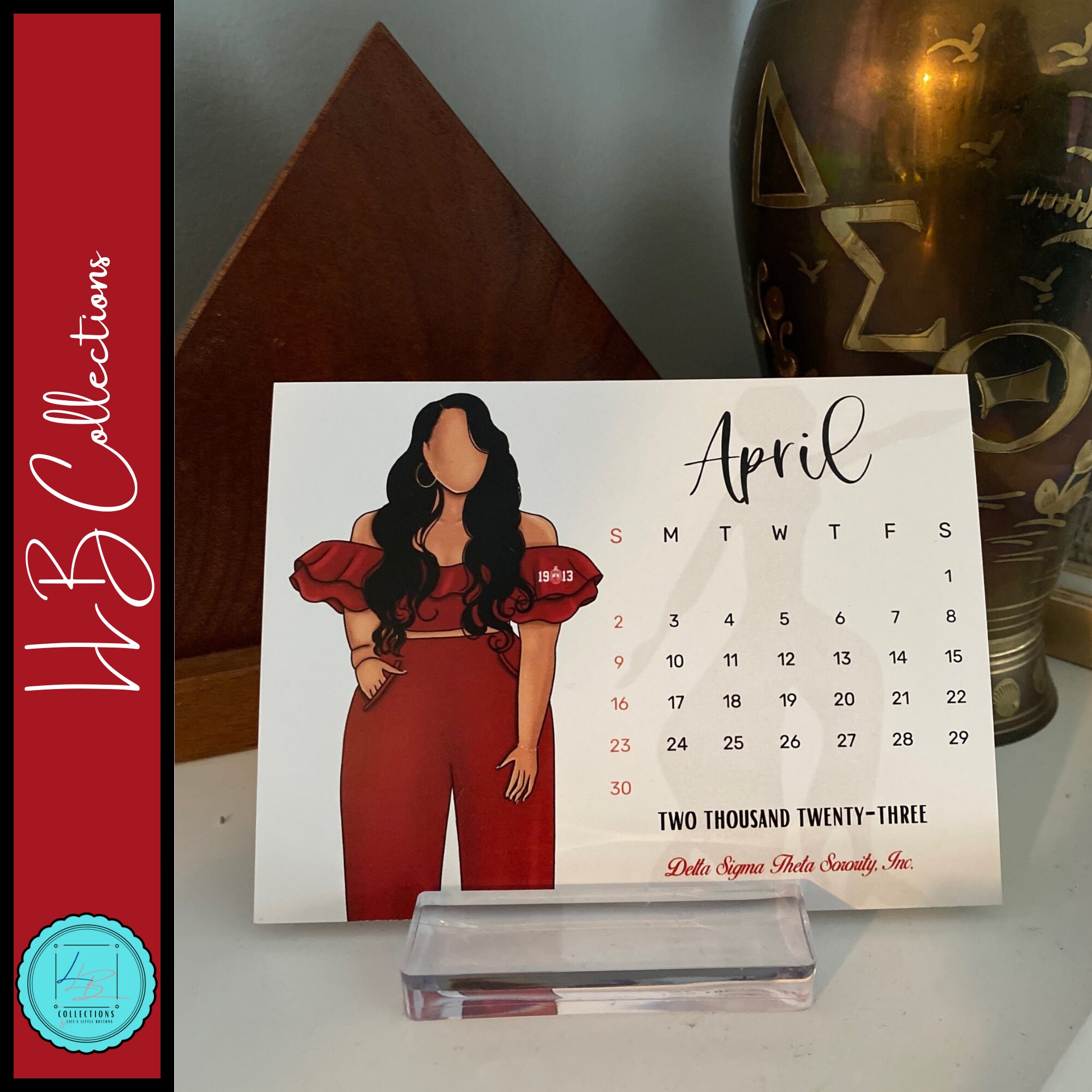 Delta Sigma Theta/dst/desktop Calendar 2023/acrylic - Etsy