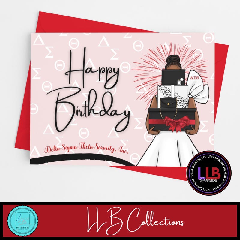 Delta Sigma Theta Sorority Birthday Card - Etsy