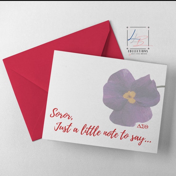 Delta Sigma Theta/dst/1913/violets/notecard - Etsy
