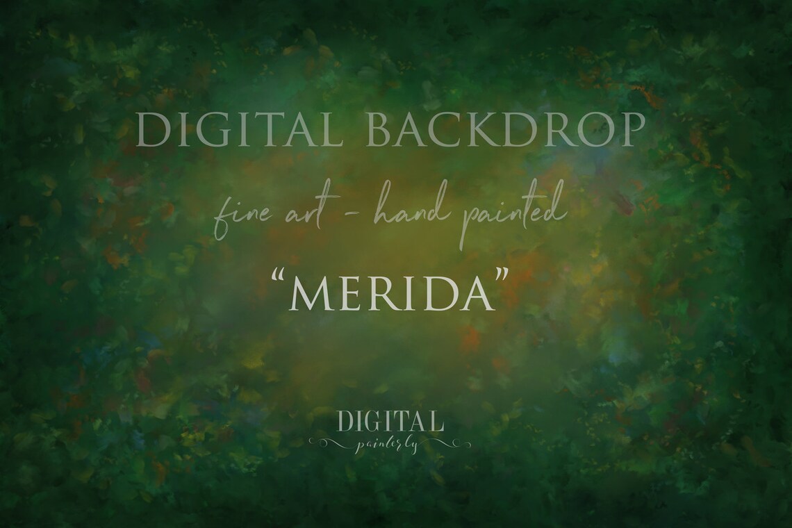 Merida Hand Painted Fine Art Digital Backdrop Background for - Etsy