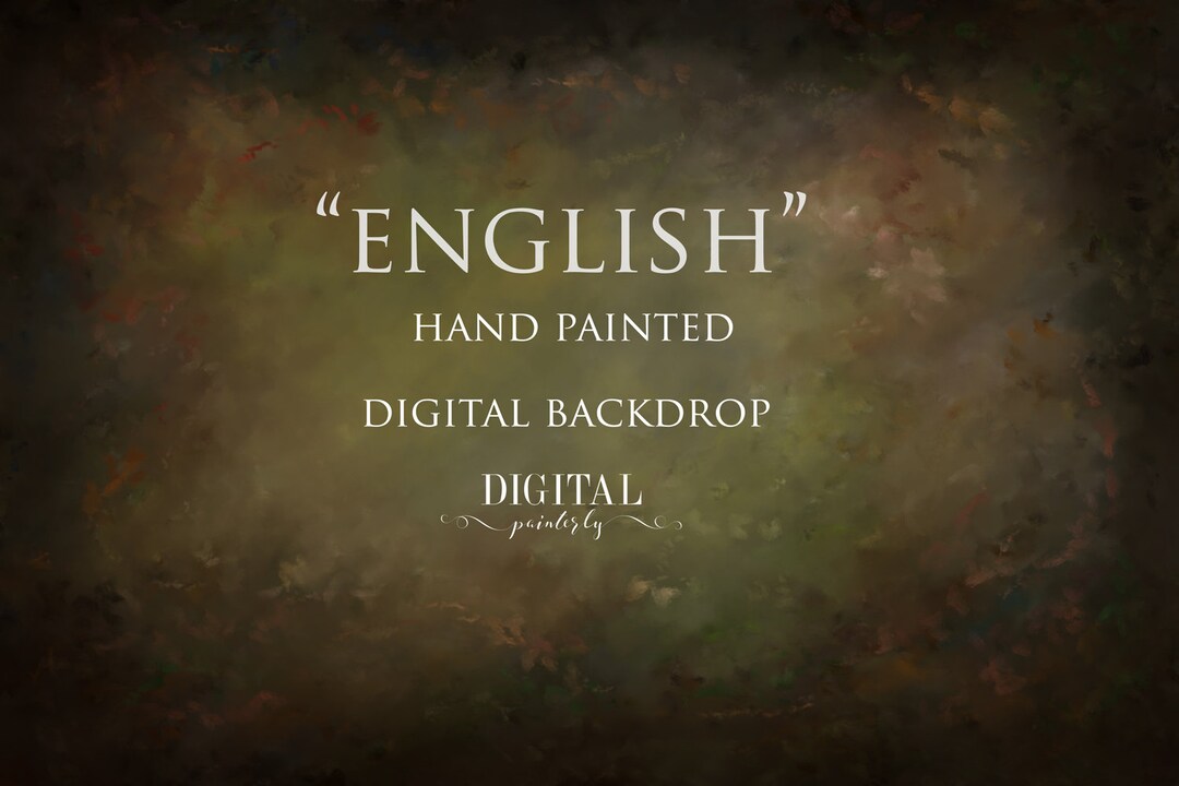English - Hand Painted Digital Backdrop for Photographers, Overlay - Etsy