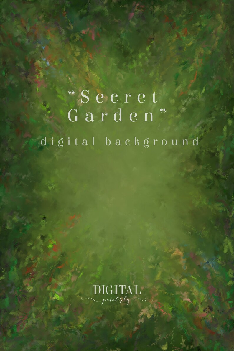 Secret Garden Digital Backdrop Background Overlay Painterly Digital ...