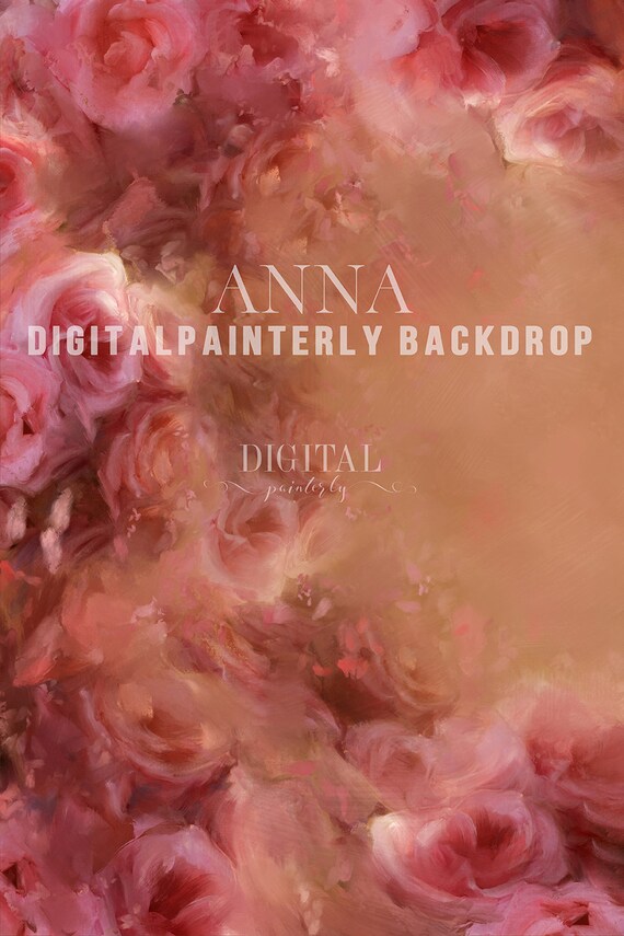 Anna Roses Hand Painted Scenery Digital Backdrop Background - Etsy
