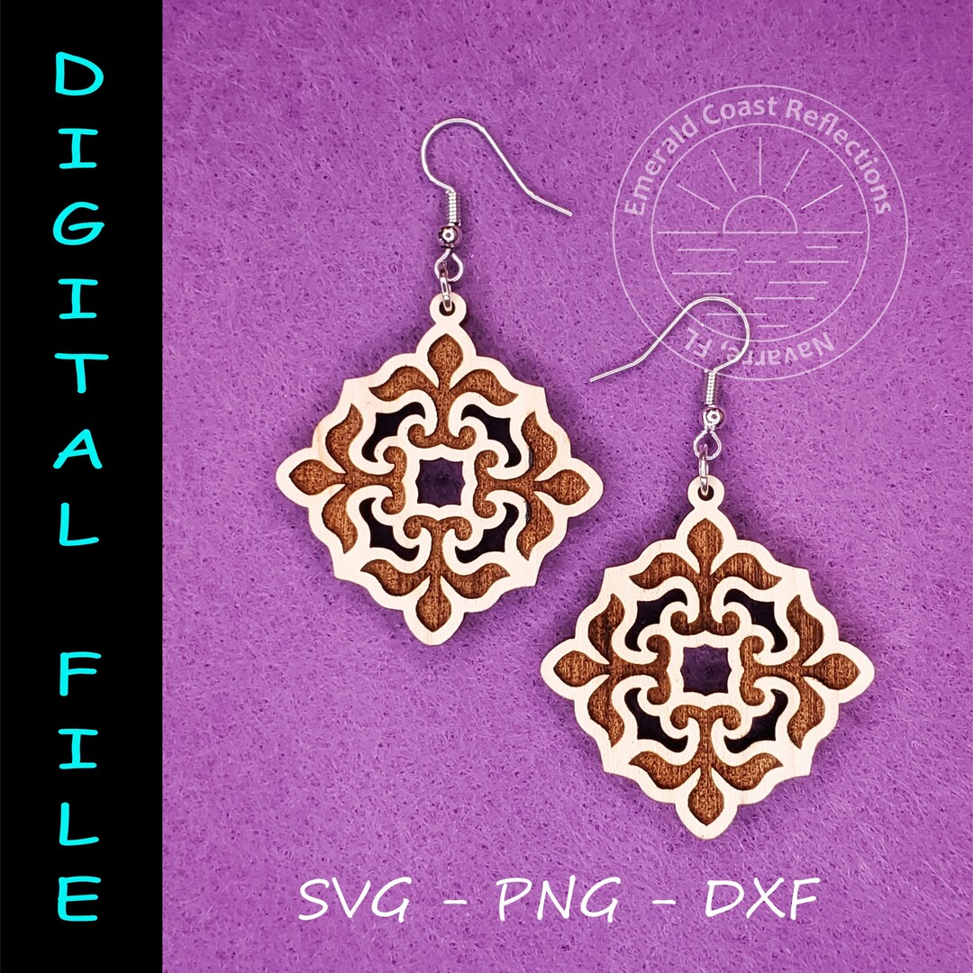 Spanish Filigree Design Earring DIGITAL FILE Download - Etsy