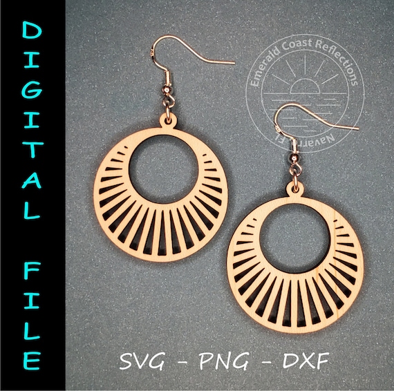 Filigree Sun Pattern Circular Earring DIGITAL FILE Download - Etsy