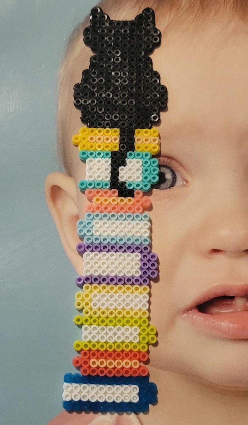 Stack of Books Perler Bead Bookmark, Homade Bookmark, Random Book ...