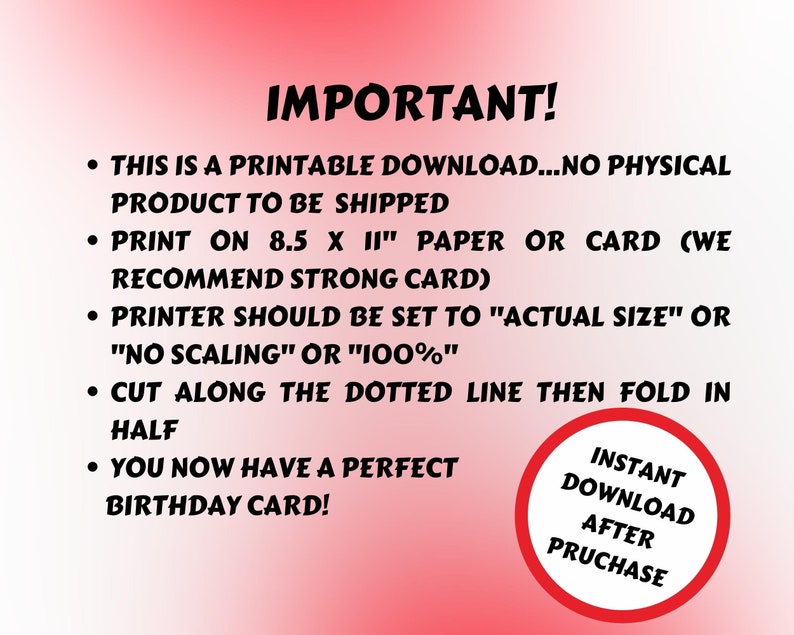 PRINTABLE Apple Birthday Card - Etsy