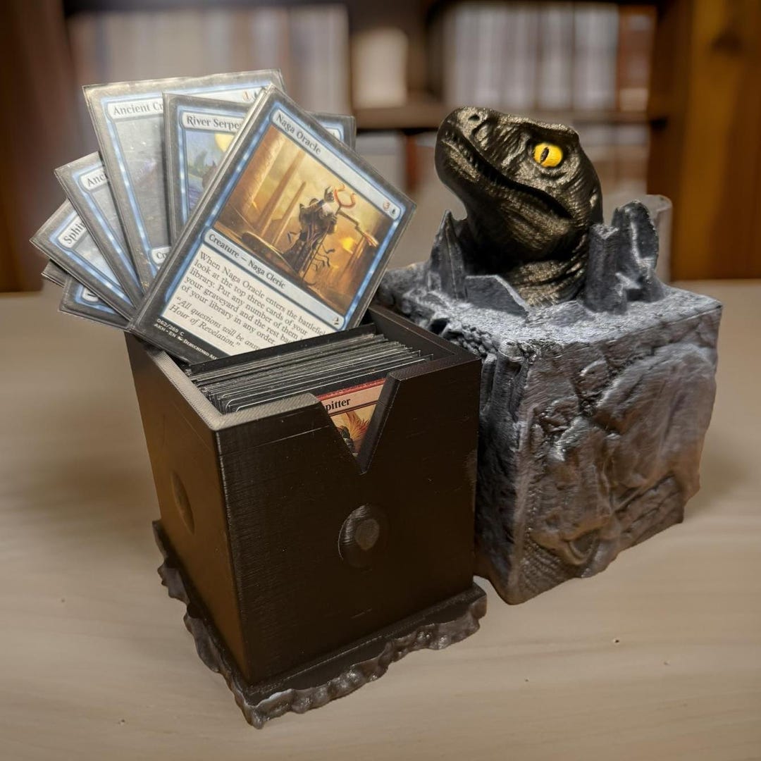 Hand-painted Dinosaur MTG Deck Box: 3D Printed Card Storage - Etsy