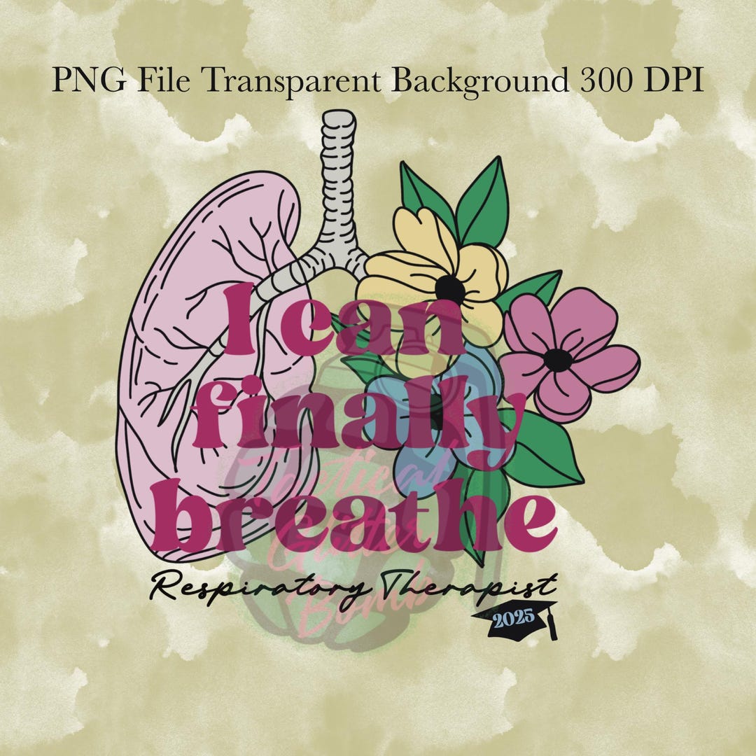 RT Rrt Respiratory Therapist Graduation Grad 2025 PNG DTF Sublimation ...