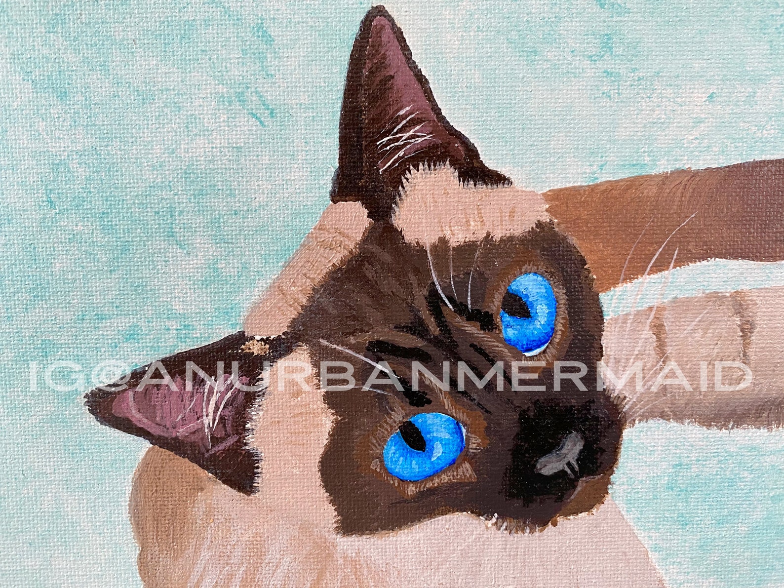 Siamese Cats Acrylic Painting on canvas. Seal Point Lynx | Etsy