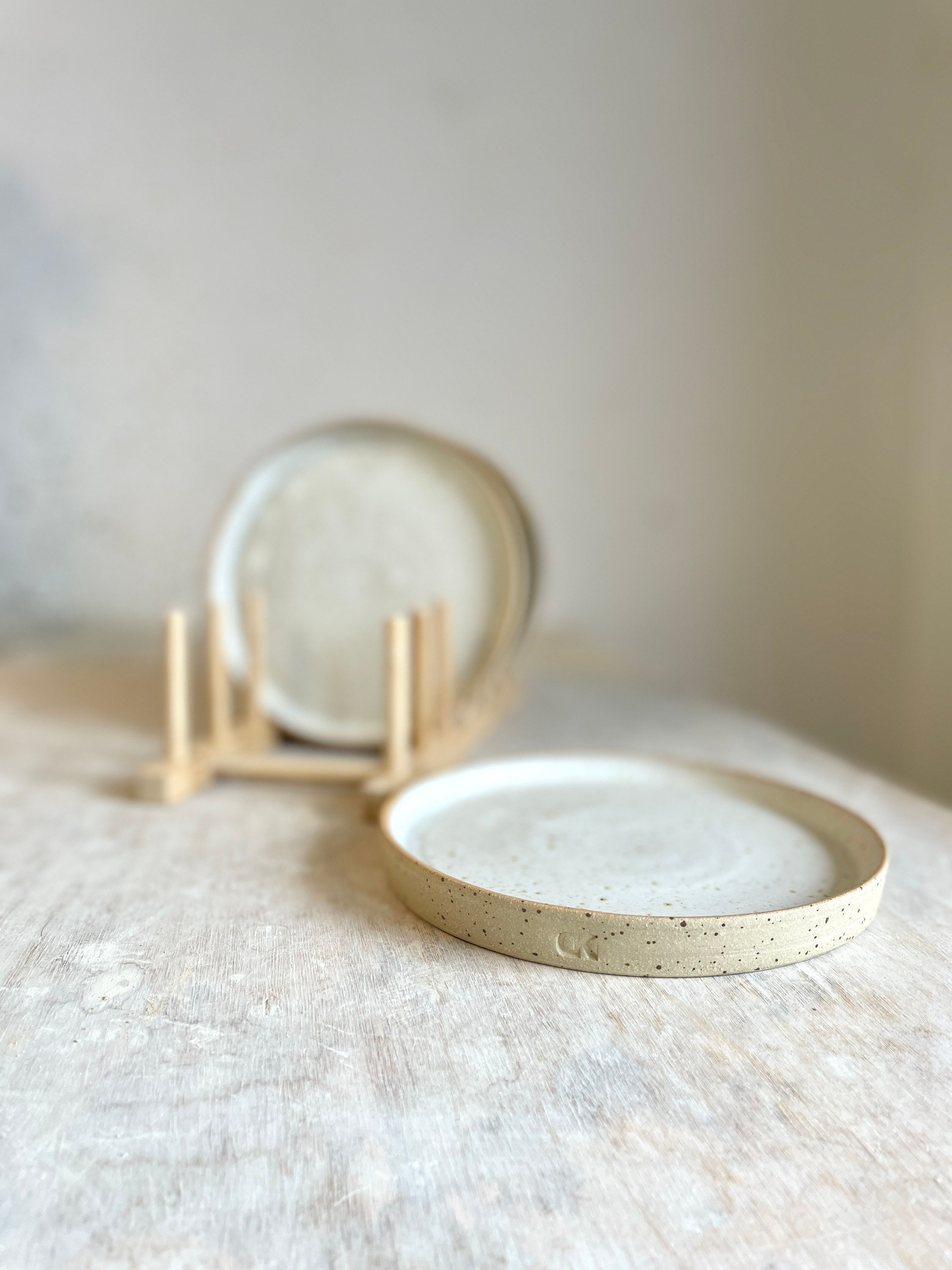 White Side Plate Handmade Ceramic Plate Small Handmade - Etsy