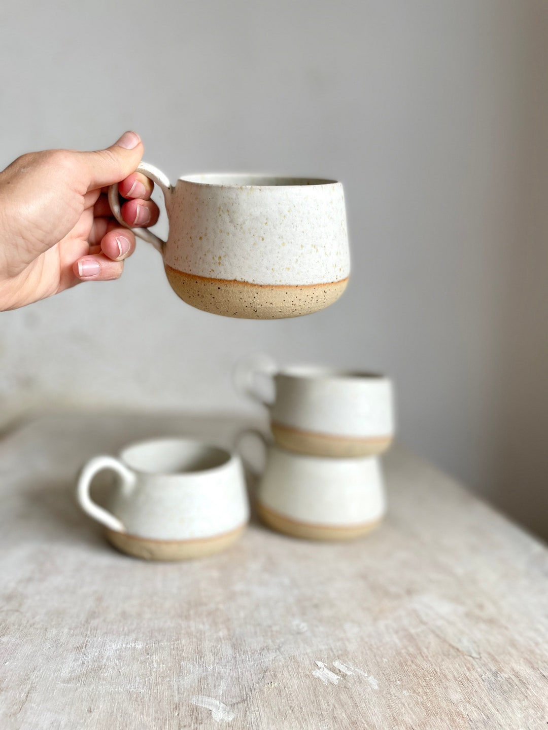 White Handmade Coffee Mug Coffee Mug Pottery Handmade - Etsy