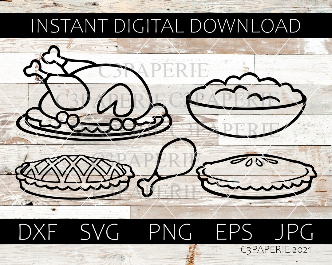 Thanksgiving Food Svg Bundle, Pumpkin Pie Svg, Apple Pie Svg, Layered ...
