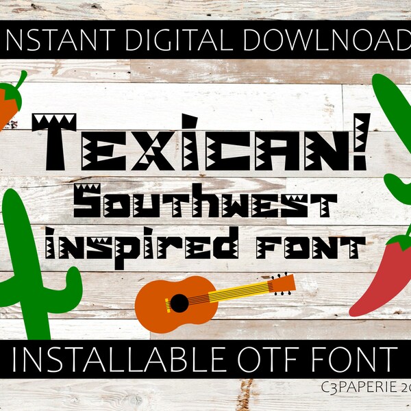 Southwest Svg Font - Etsy