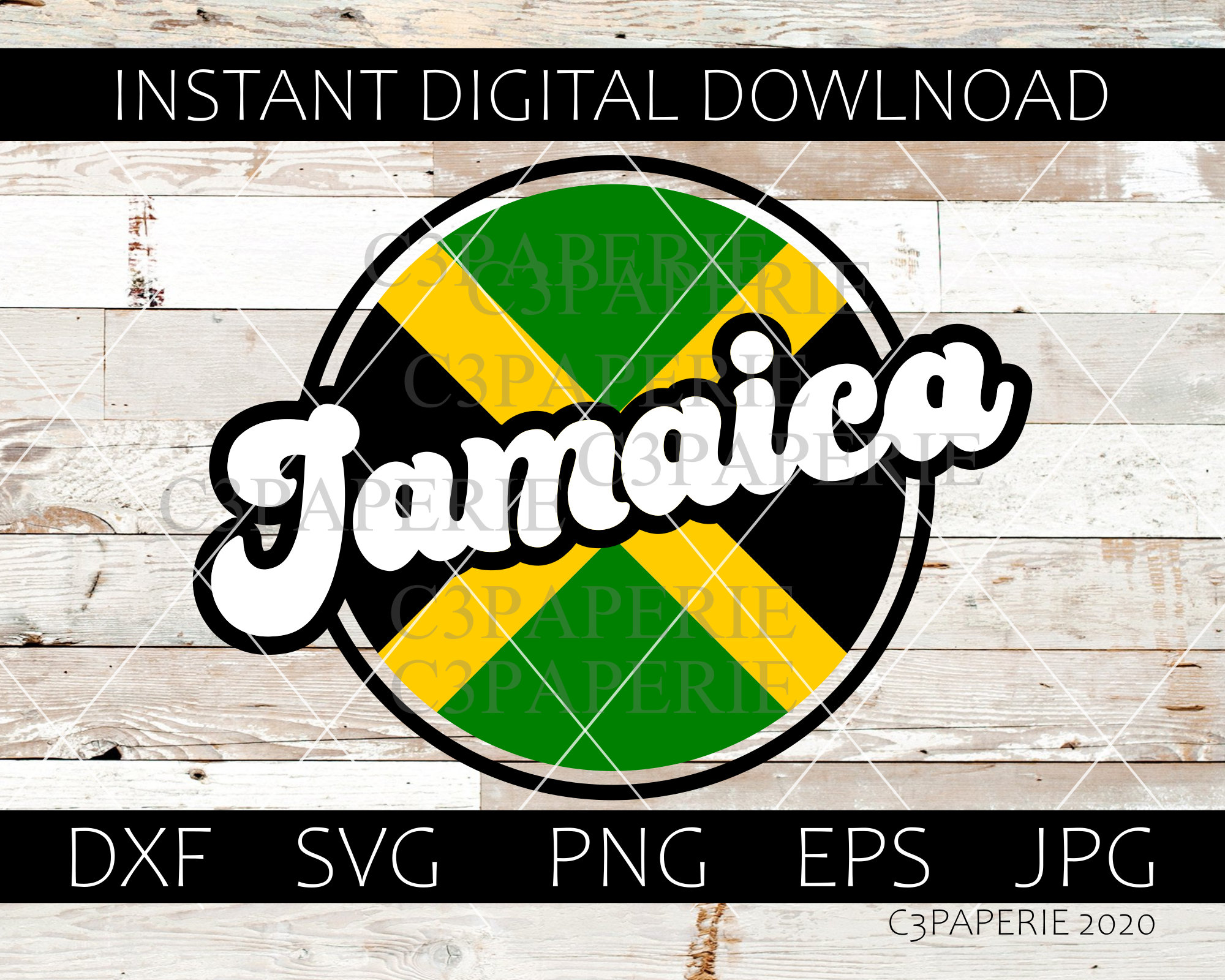 Jamaica Svg, Jamaican Flag Dxf, Retro Flag, Commercial Use, Digital ...