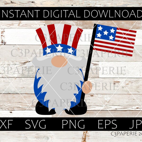 Uncle Sam Gnome - Etsy