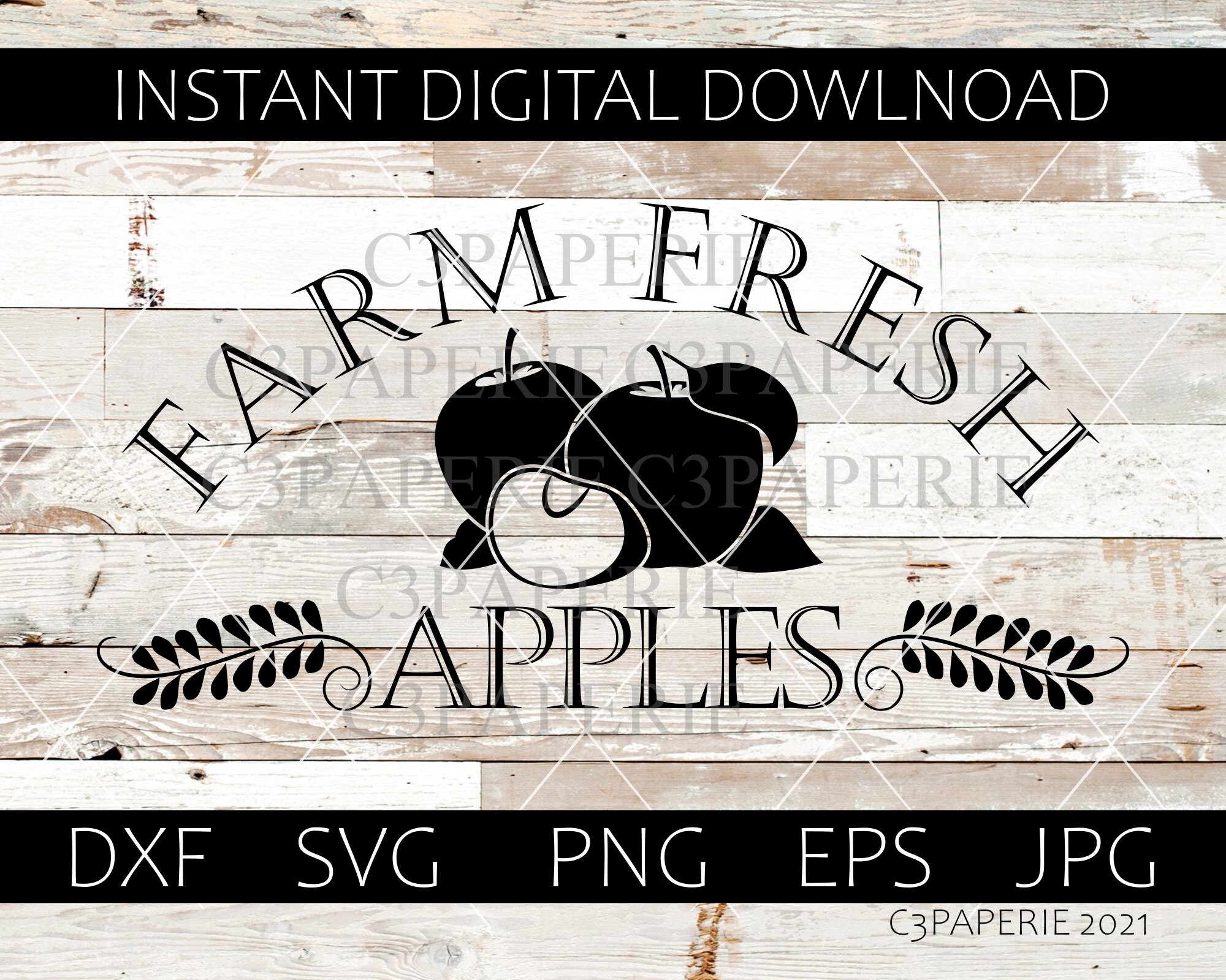 Farm Fresh Apples Svg Rustic Sign Apple Orchard Fruit - Etsy