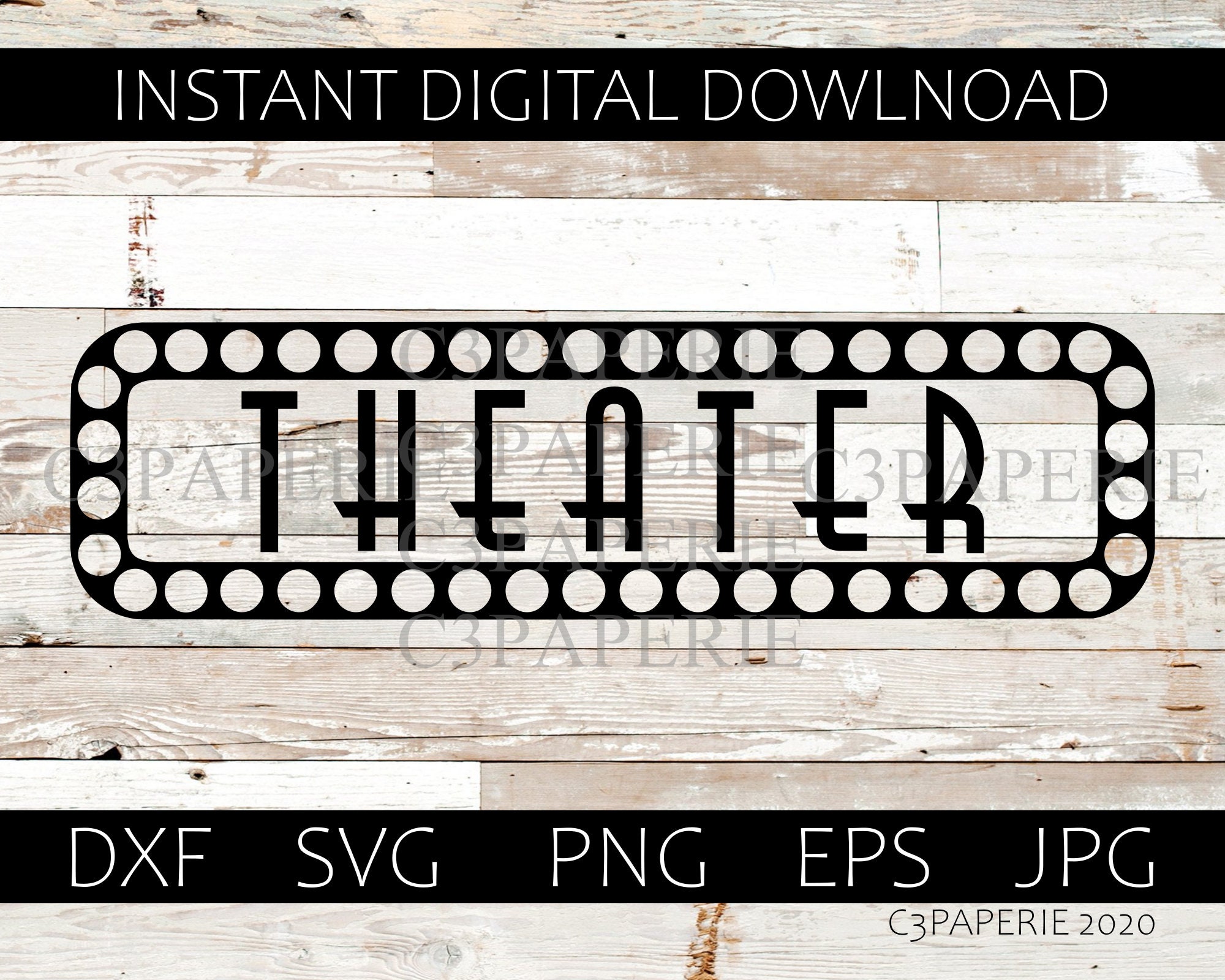 Theater Svg Movie Dxf TV Room Eps Commercial Use Cut File | Etsy