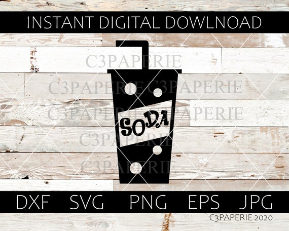 Soda Pop Svg Refreshment Drink Concession Snacks Carbonated - Etsy