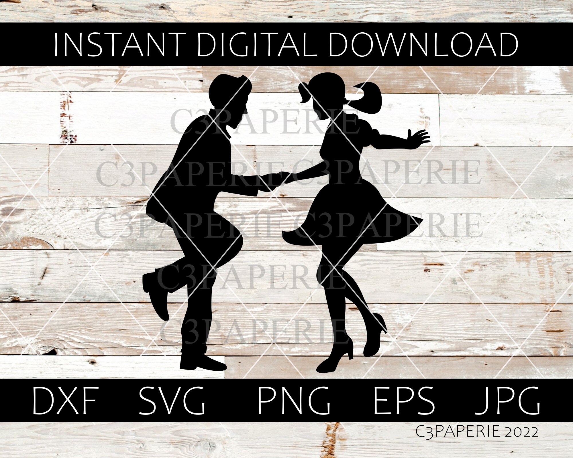 Swing Dancers Svg 1920s Dancing Dancer Silhouettes | Etsy