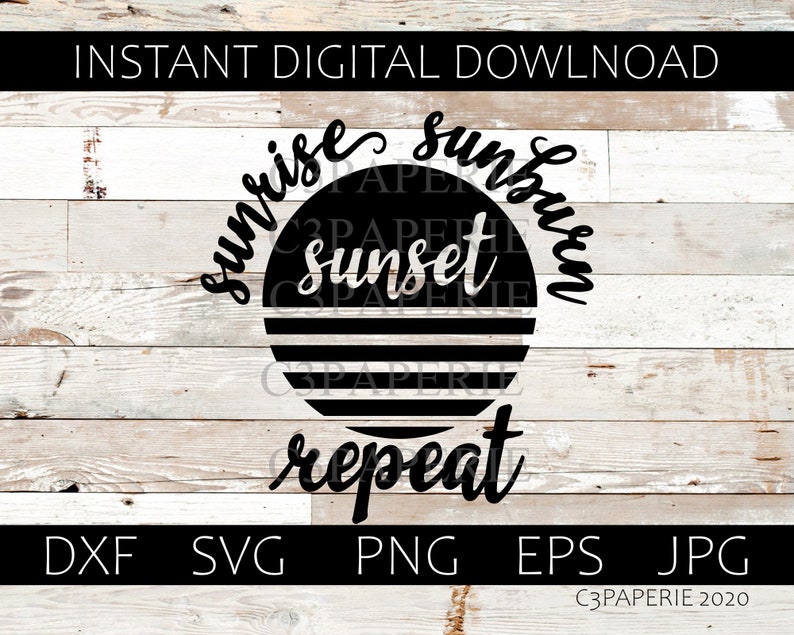 Sunrise Svg Beach Dxf Sunset Svg Eps Lake Life Png Archivo - Etsy España
