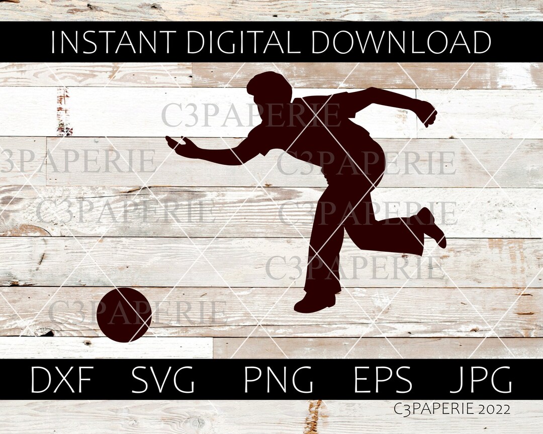 Guy Bowling Svg, Bowling Silhouette, Rolling a Ball, Man Bowling Svg ...