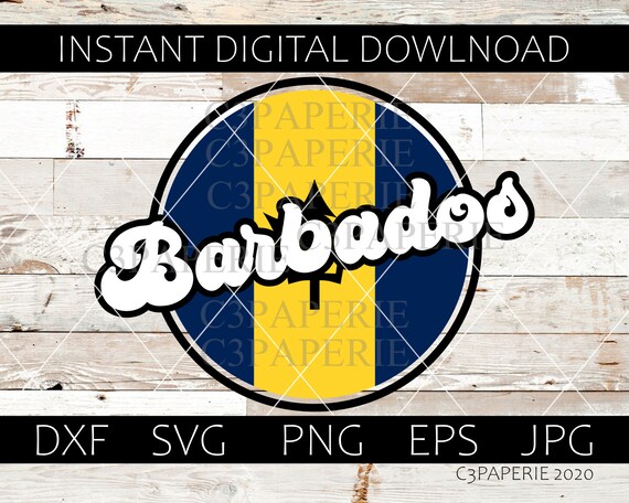 Barbados Svg Caribbean Eps Bajan Dxf Barbados Flag | Etsy