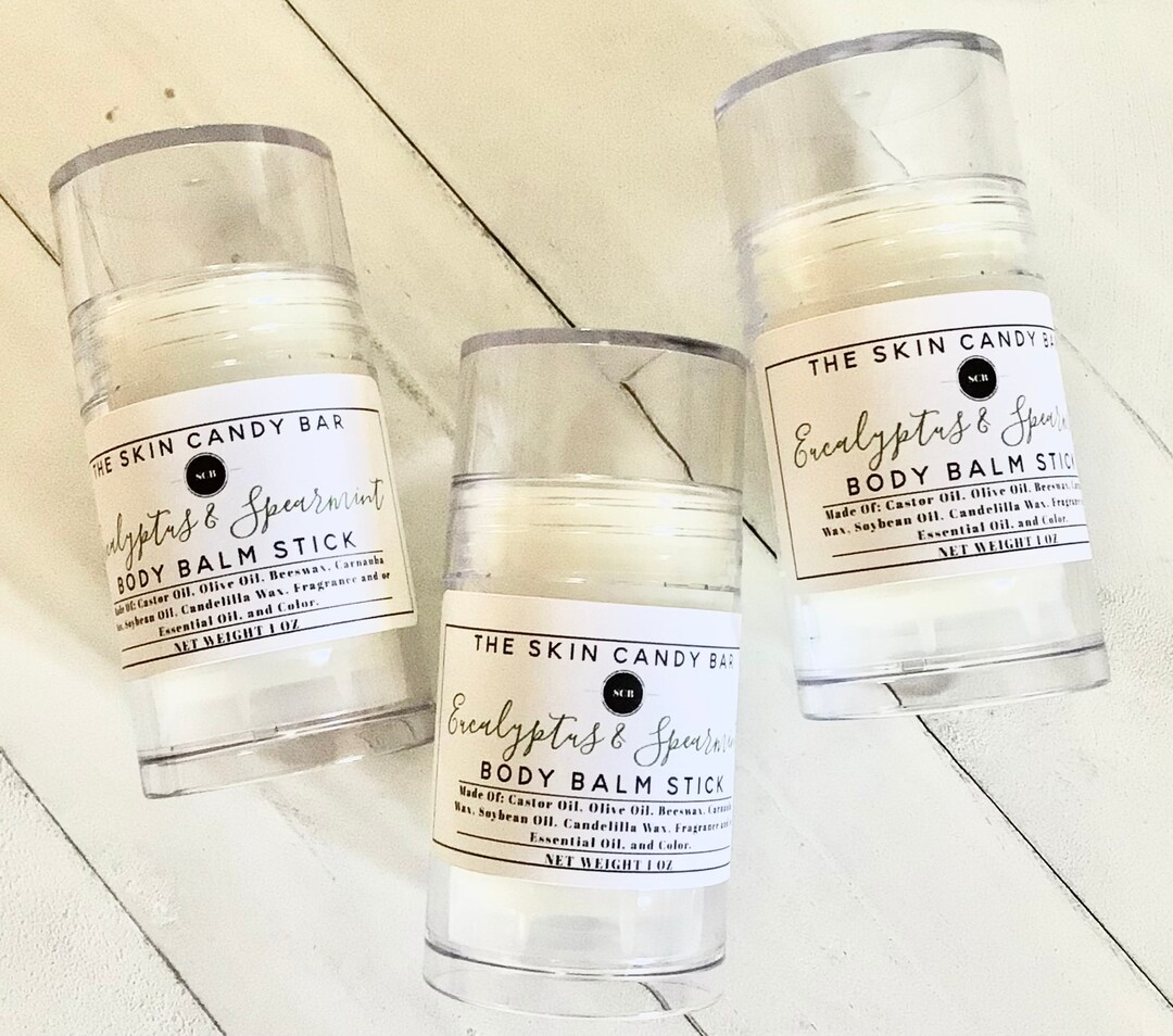 Eucalyptus and Spearmint Body Balm Stick/ Mint Body Balm/ Body Balm ...